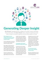 Generating Deeper Insight