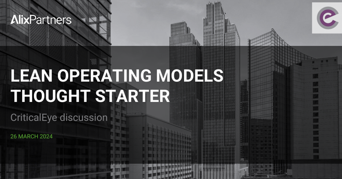 Lean Operating Models Thought Starter