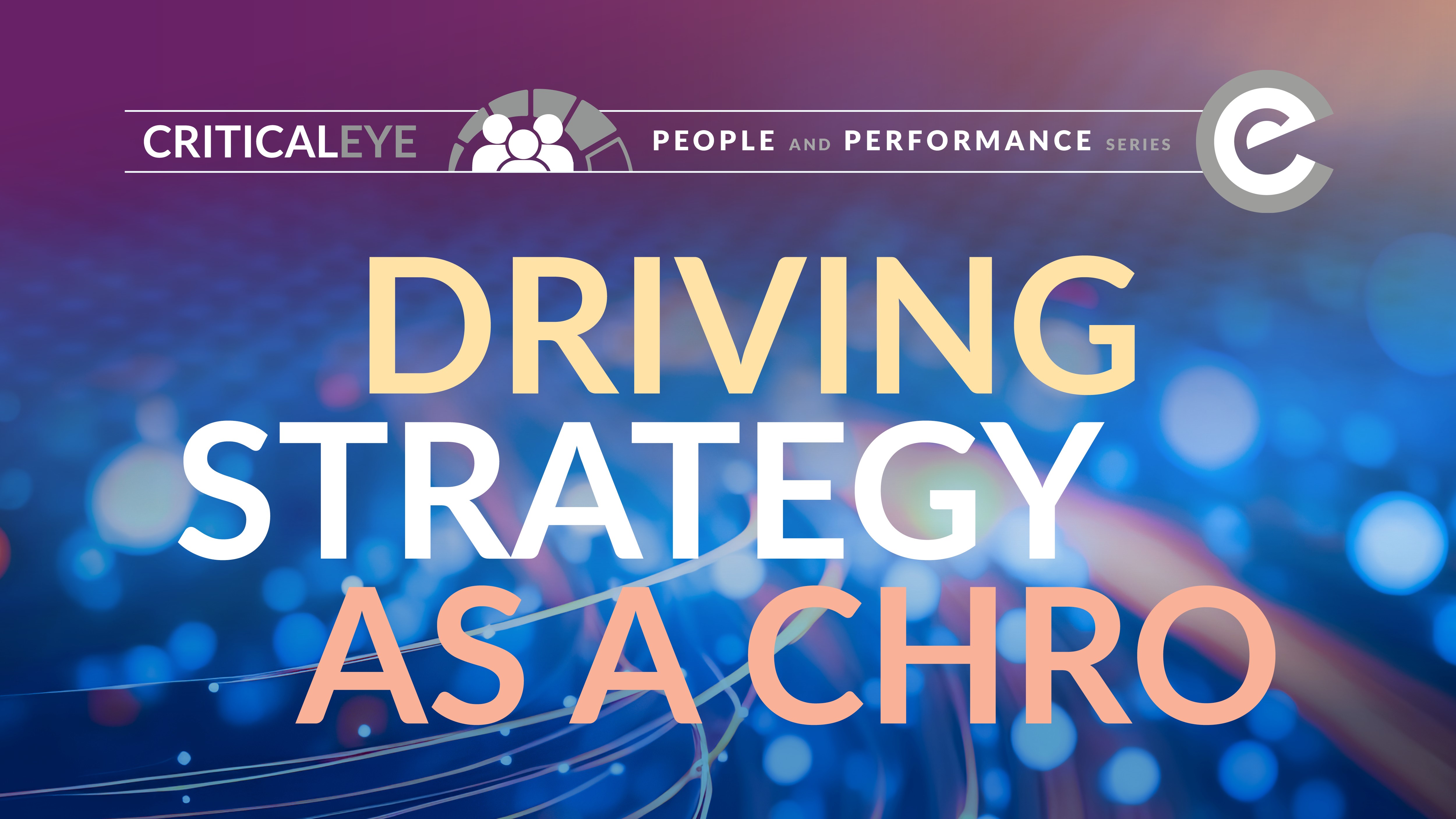 Driving Strategy as a CHRO