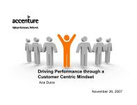 Driving Performance through a Customer - Centric Mindset