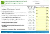 Acquisition & Integration Checklist - Preparing for Day 1
