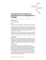 Commitment over Compliance: Engaging First-Line Management in Strategy