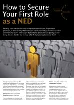 How to Secure Your First Role as a NED