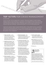Top 10 tips for crisis management